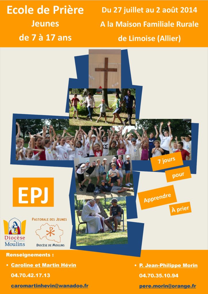 Affiche EPJ 2014 - Pastorale des jeunes du diocèse de l'Allier